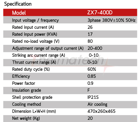 MMA Welding machine 400 A, Thermatech ZX7-400D | Thermal Mechanics เทอร์มอล แมคคานิคส์ จำหน่าย ...